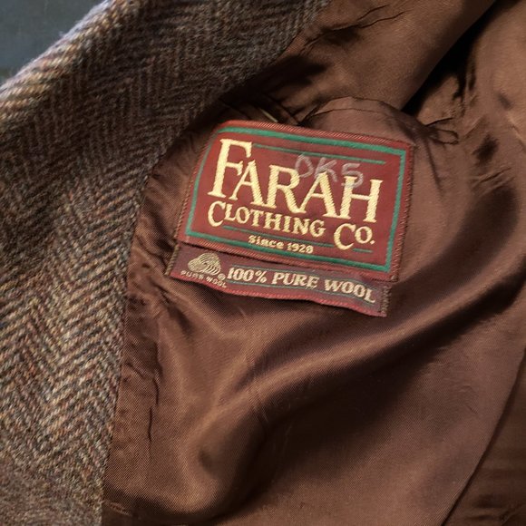 Farah | Suits & Blazers | Vintage Farah Clothing Mens 44r Wool 2 Button ...